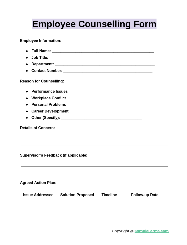 FREE 38+ Counselling Form Samples, PDF, MS Word, Google Docs