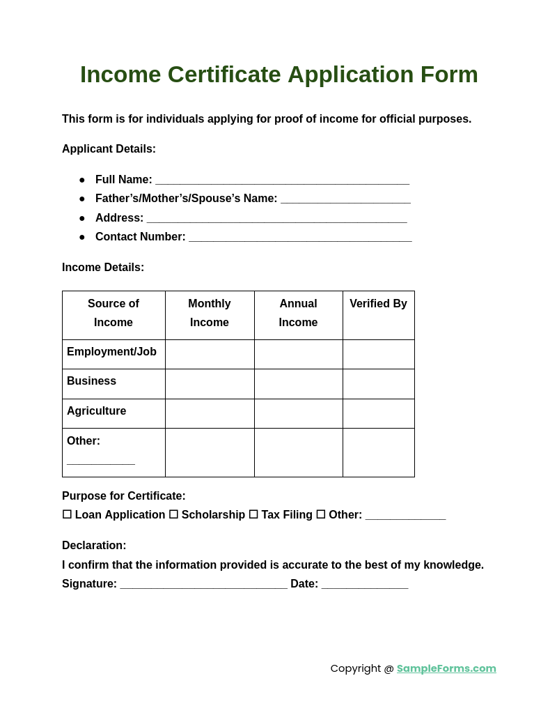 FREE 16+ Certificate Application Form Samples, PDF, MS Word, Google ...