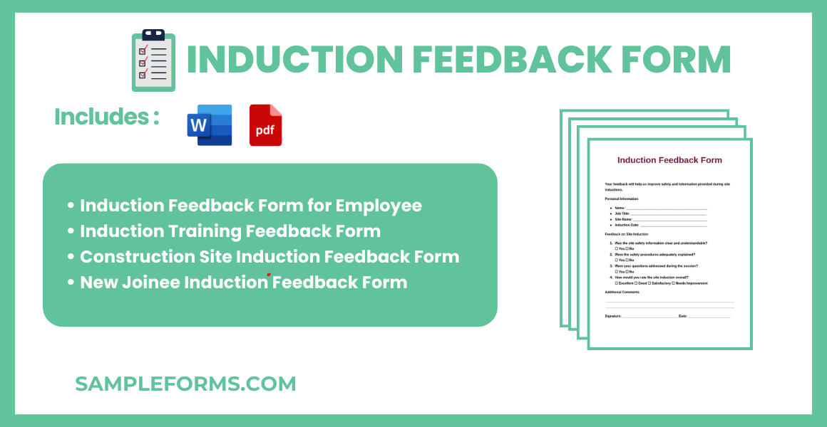 FREE 14+ Induction Feedback Form Samples, PDF, MS Word, Google Docs