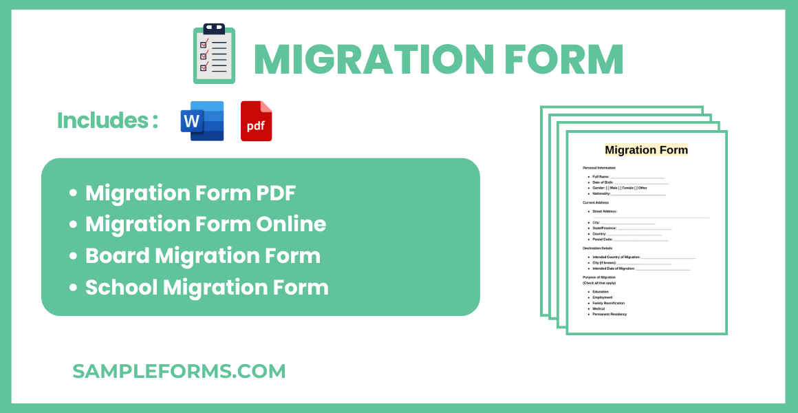 FREE 35+ Migration Form Samples, PDF, MS Word, Google Docs, Excel