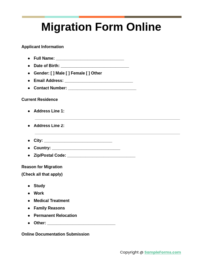 FREE 35+ Migration Form Samples, PDF, MS Word, Google Docs, Excel