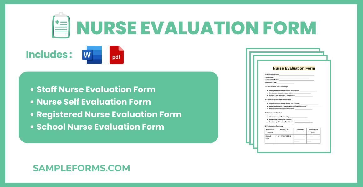 FREE 12+ Nurse Evaluation Form Samples, PDF, MS Word, Google Docs