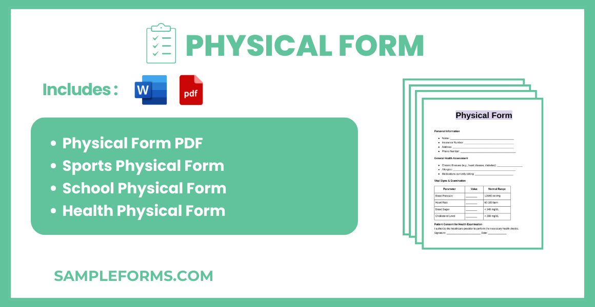 FREE 13+ Physical Form Samples, PDF, MS Word, Google Docs