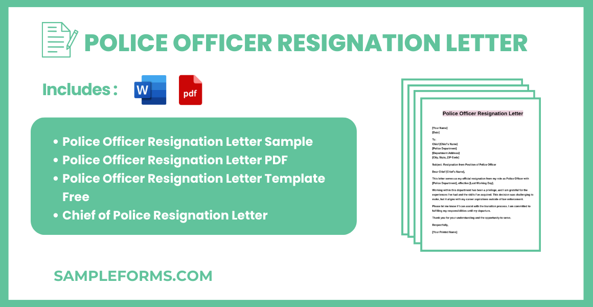 FREE 10+ Police Officer Resignation Letter Samples, PDF, MS Word ...