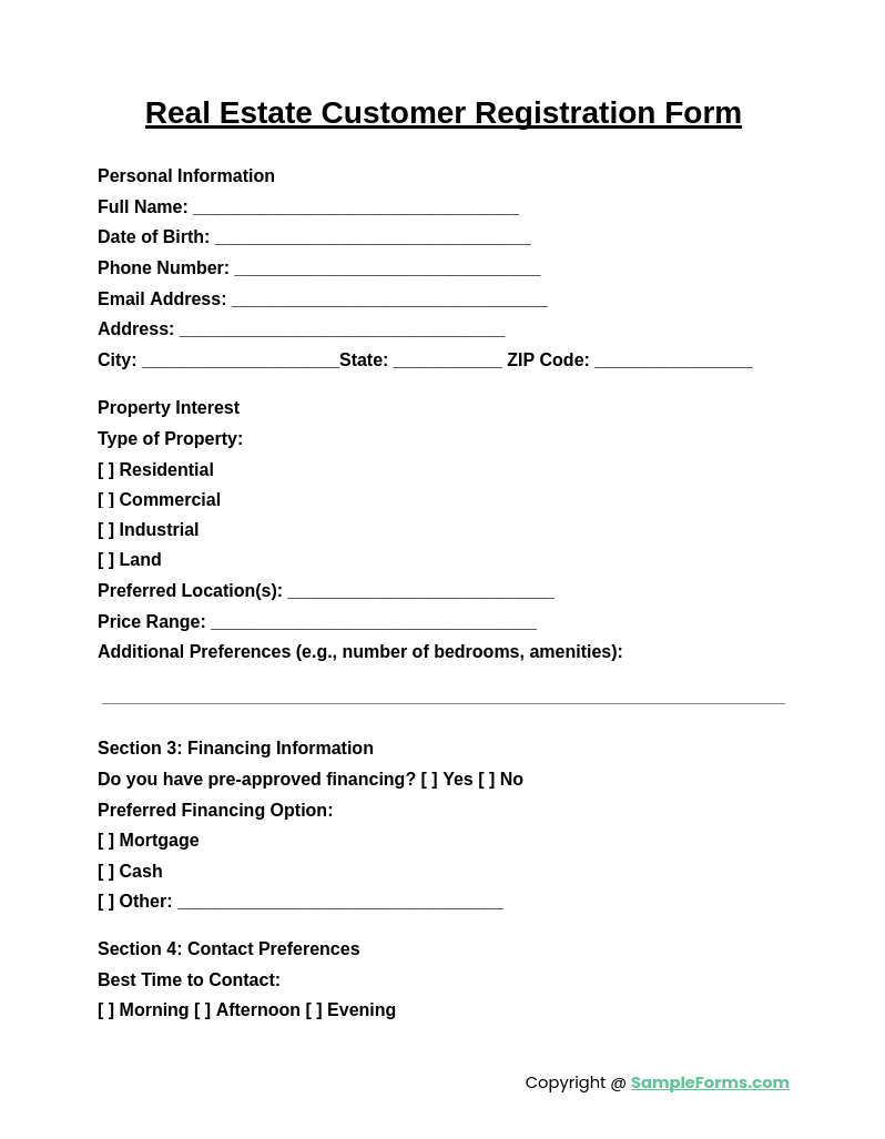 FREE 12+ Customer Registration Form Samples, PDF, MS Word, Google Docs ...