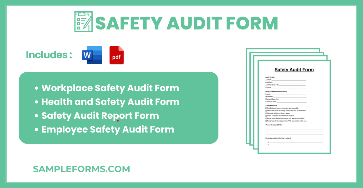 FREE 14+ Safety Audit Form Samples, PDF, MS Word, Google Docs