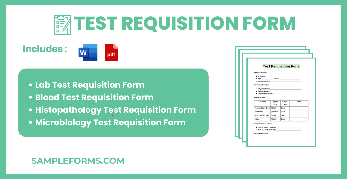 FREE 12+ Test Requisition Form Samples, PDF, MS Word, Google Docs