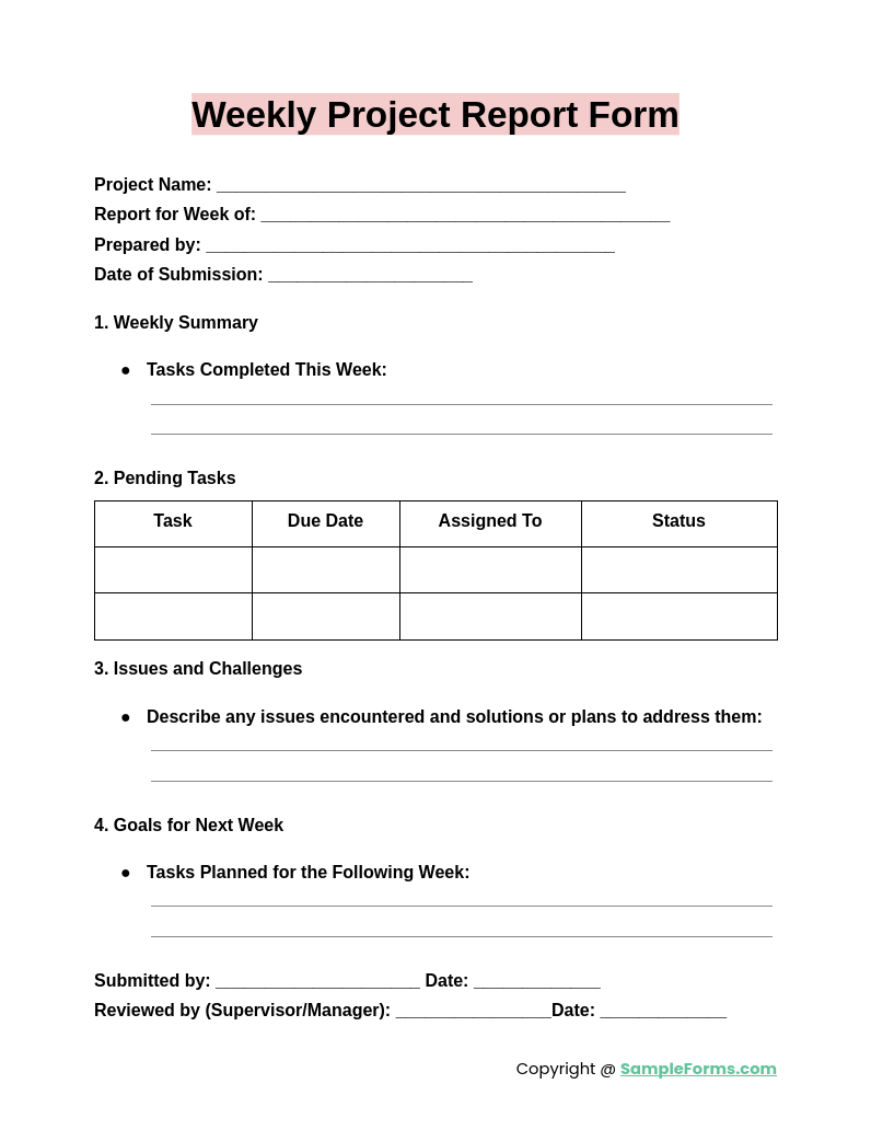 FREE 13+ Project Report Form Samples, PDF, MS Word, Google Docs, Excel