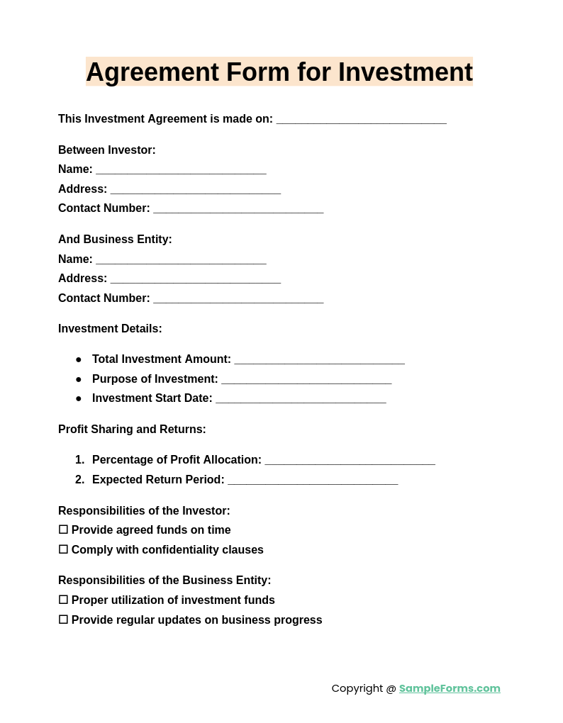 FREE 12+ Agreement Form Samples, PDF, MS Word, Google Docs