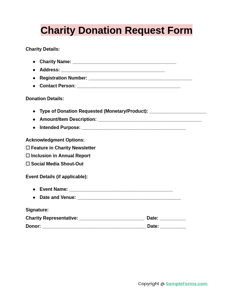 FREE 15+ Donation Request Form Samples, PDF, MS Word, Google Docs, Excel