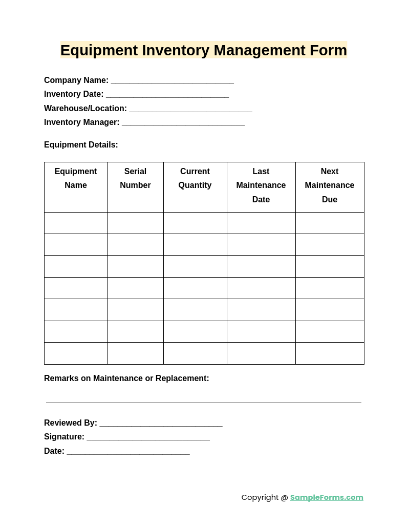FREE 10+ Inventory Management Form Samples, PDF, MS Word, Google Docs