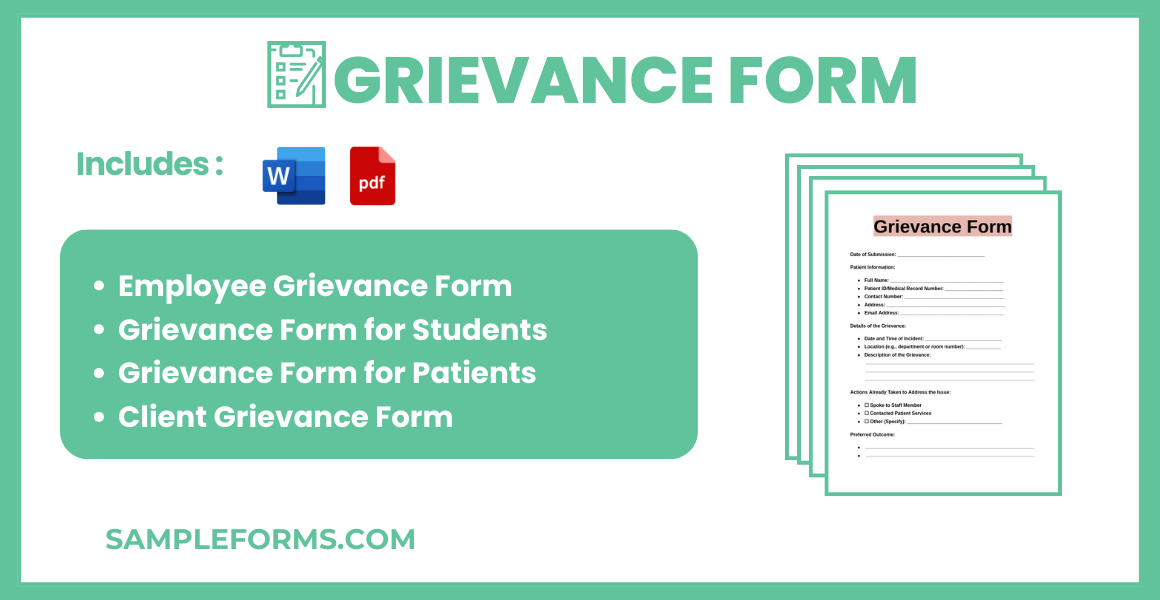 FREE 54+ Grievance Form Samples, PDF, MS Word, Google Docs