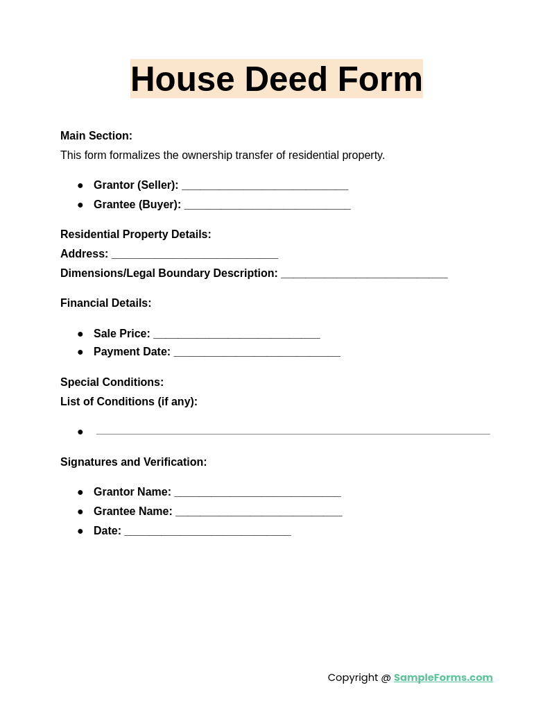 FREE 27+ Deed Form Samples, PDF, MS Word, Google Docs