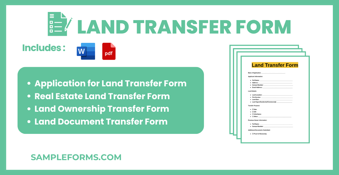 FREE 10+ Land Transfer Form Samples, PDF, MS Word, Google Docs