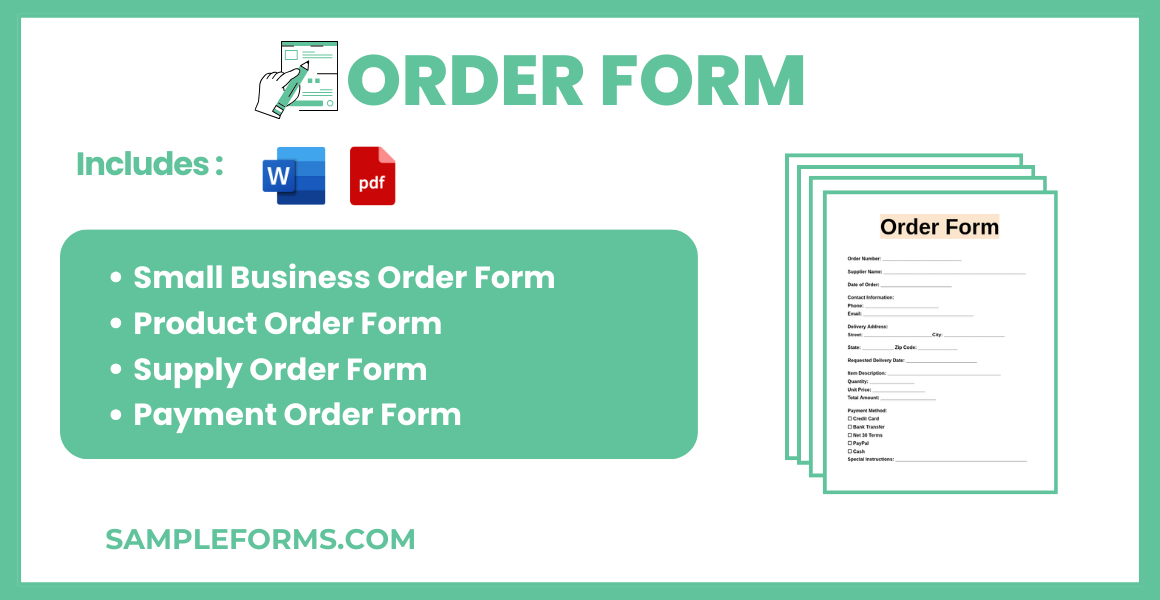 FREE 56+ Order Form Samples, PDF, MS Word, Google Docs, Excel