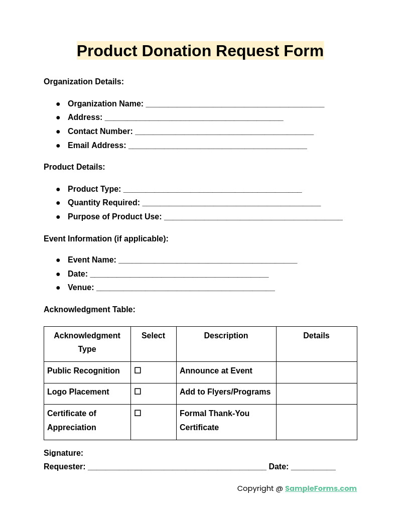 FREE 15+ Donation Request Form Samples, PDF, MS Word, Google Docs, Excel