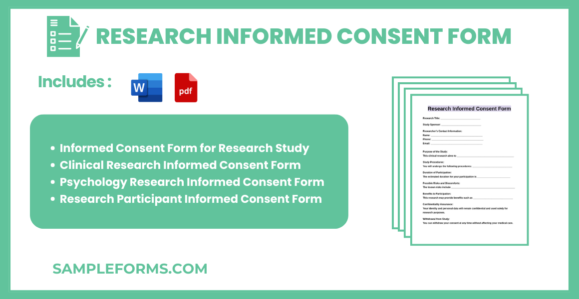 FREE 12+ Research Informed Consent Form Samples, PDF, MS Word, Google Docs