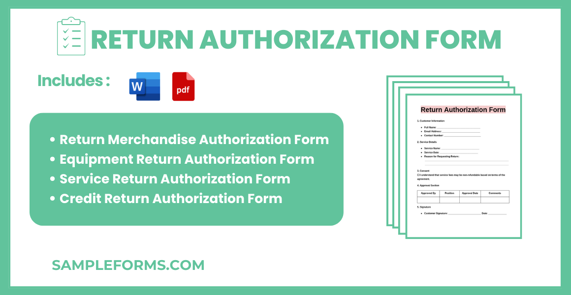 FREE 14+ Return Authorization Form Samples, PDF, MS Word, Google Docs ...