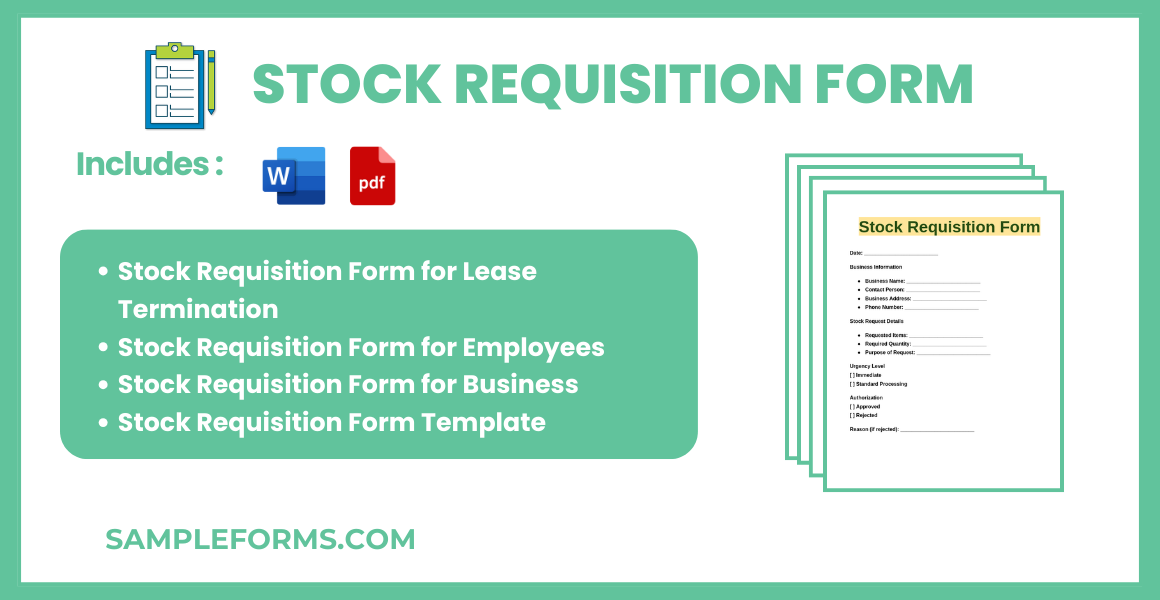 FREE 11+ Stock Requisition Form Samples, PDF, MS Word, Google Docs