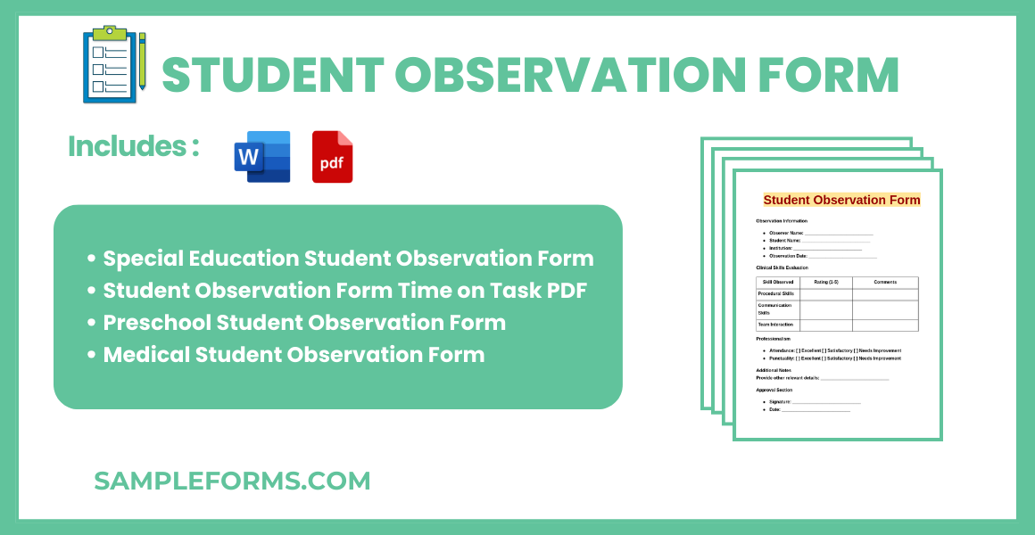 FREE 10+ Student Observation Form Samples, PDF, MS Word, Google Docs, Excel