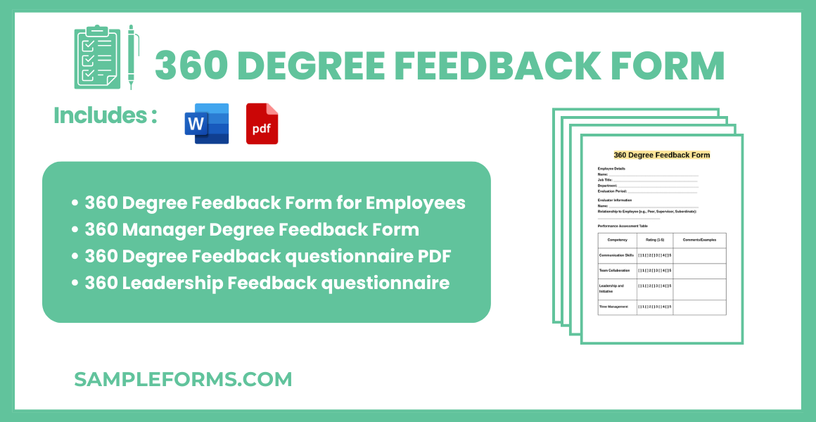 FREE 11+ 360 Degree Feedback Form Samples, PDF, MS Word, Google Docs