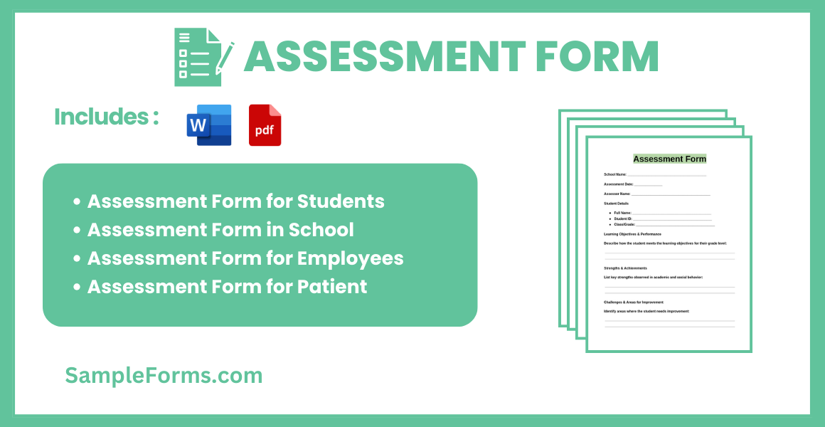 FREE 36+ Assessment Form Samples, PDF, MS Word, Google Docs