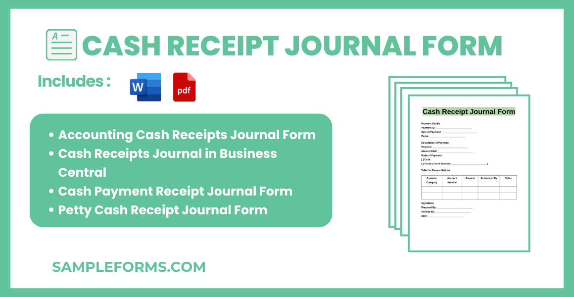 FREE 9+ Cash Receipt Journal Form Samples, PDF, MS Word, Google Docs, Excel
