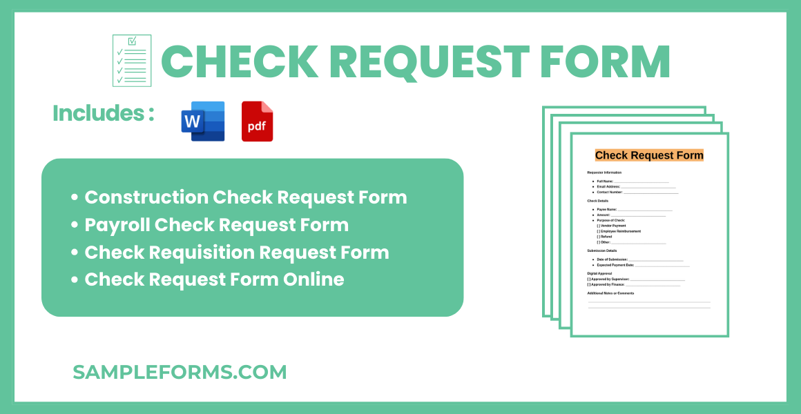 FREE 14+ Check Request Form Samples, PDF, MS Word, Google Docs, Excel