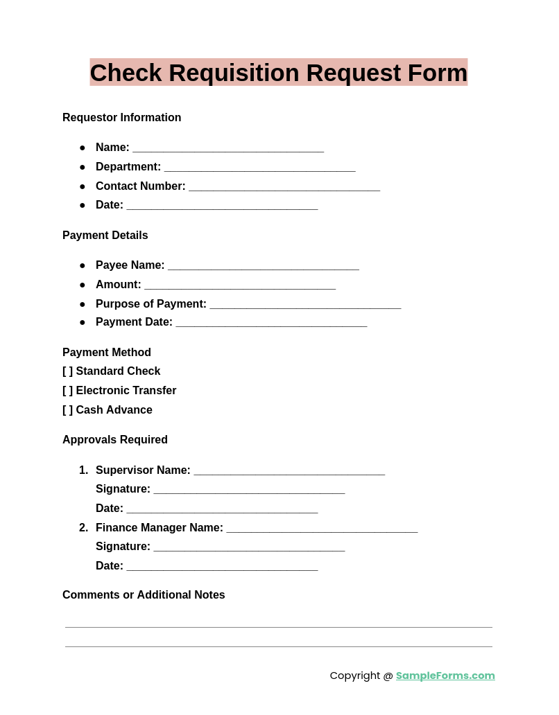 FREE 14+ Check Request Form Samples, PDF, MS Word, Google Docs, Excel