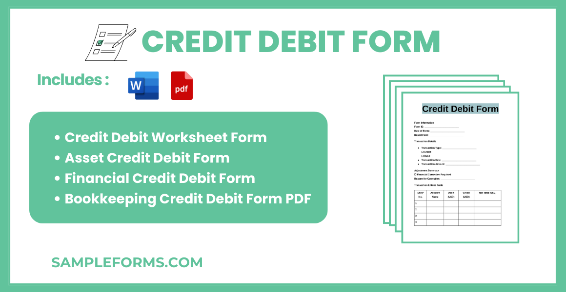 FREE 10+ Credit Debit Form Samples, PDF, MS Word, Google Docs, Excel