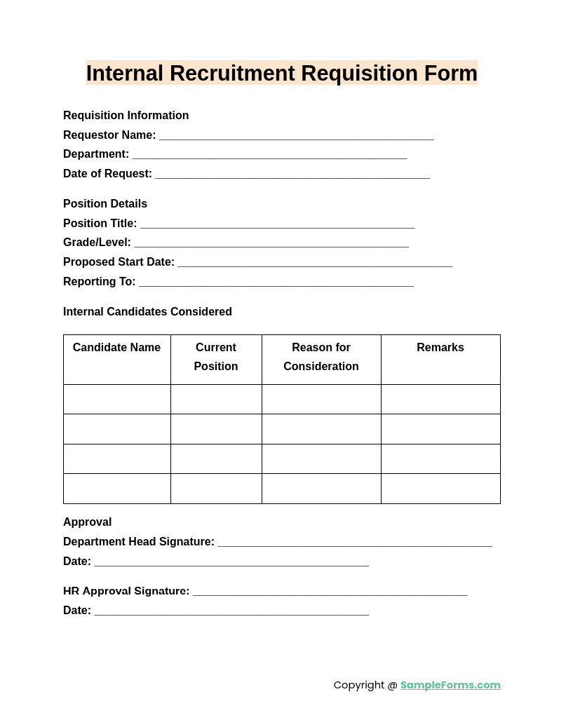 FREE 10+ Recruitment Requisition Form Samples, PDF, MS Word, Google Docs