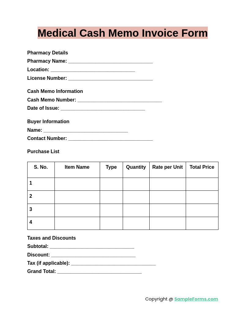 FREE 10+ Medical Invoice Form Samples, PDF, MS Word, Google Docs