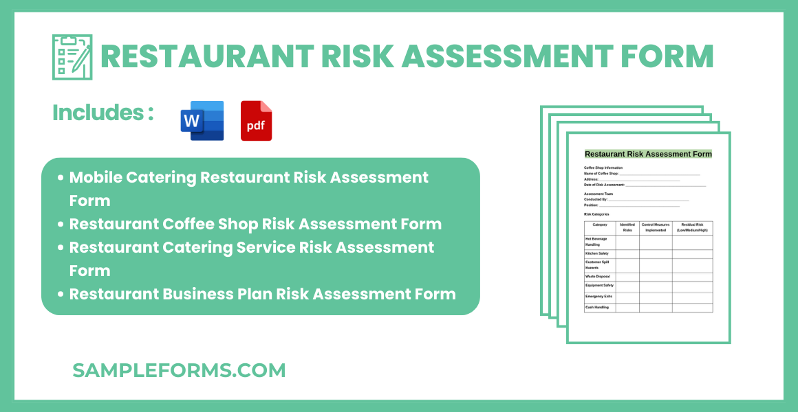 FREE 8+ Restaurant Risk Assessment Form Samples, PDF, MS Word, Google Docs