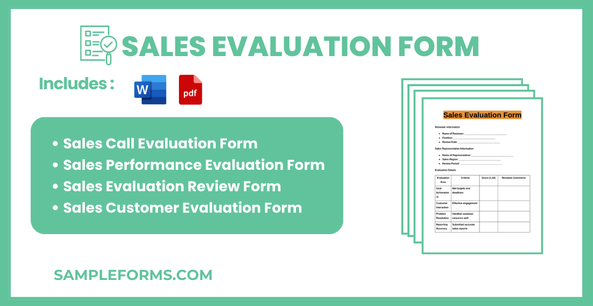 FREE 8+ Sales Evaluation Form Samples, PDF, MS Word, Google Docs
