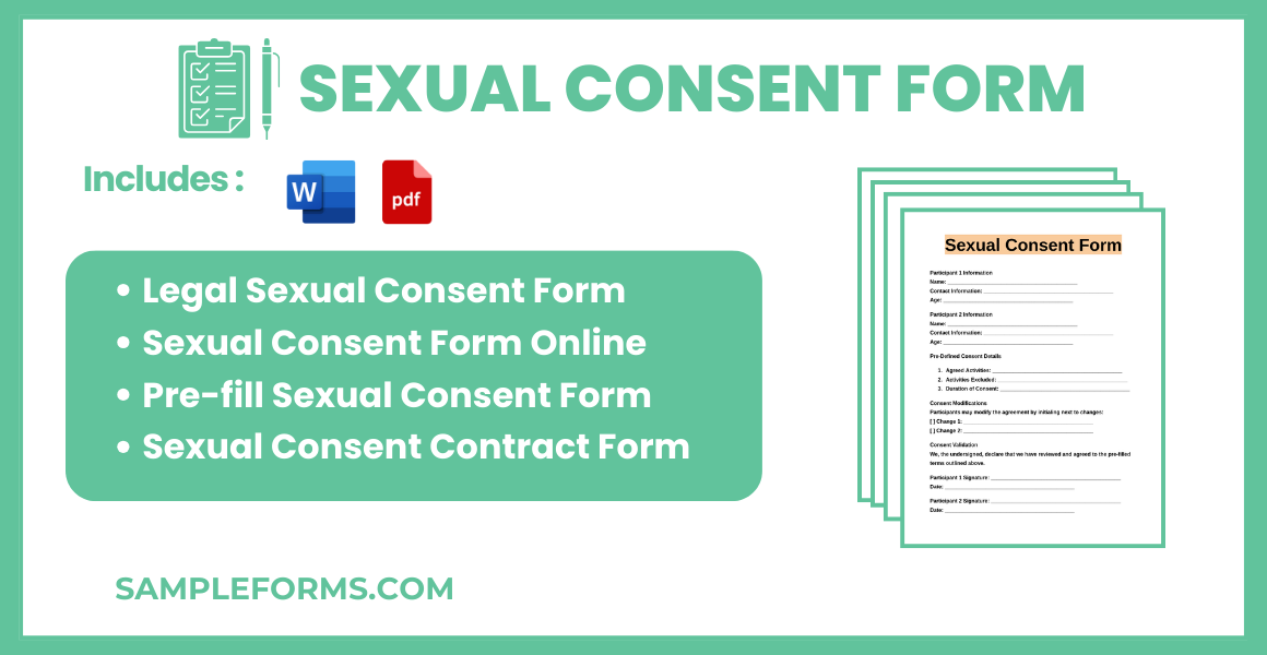 FREE 11+ Sexual Consent Form Samples, PDF, MS Word, Google Docs