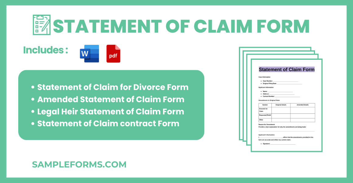 FREE 14+ Statement of Claim Form Samples, PDF, MS Word, Google Docs, Excel
