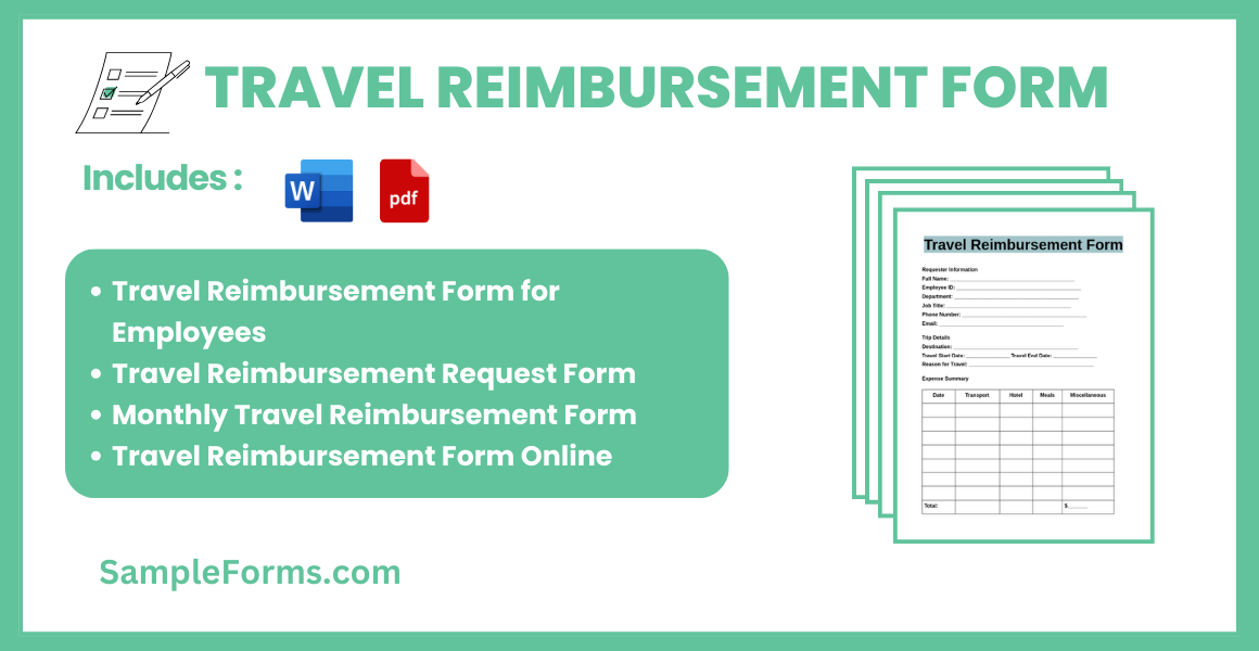 FREE 11+ Travel Reimbursement Form Samples, PDF, MS Word, Google Docs ...