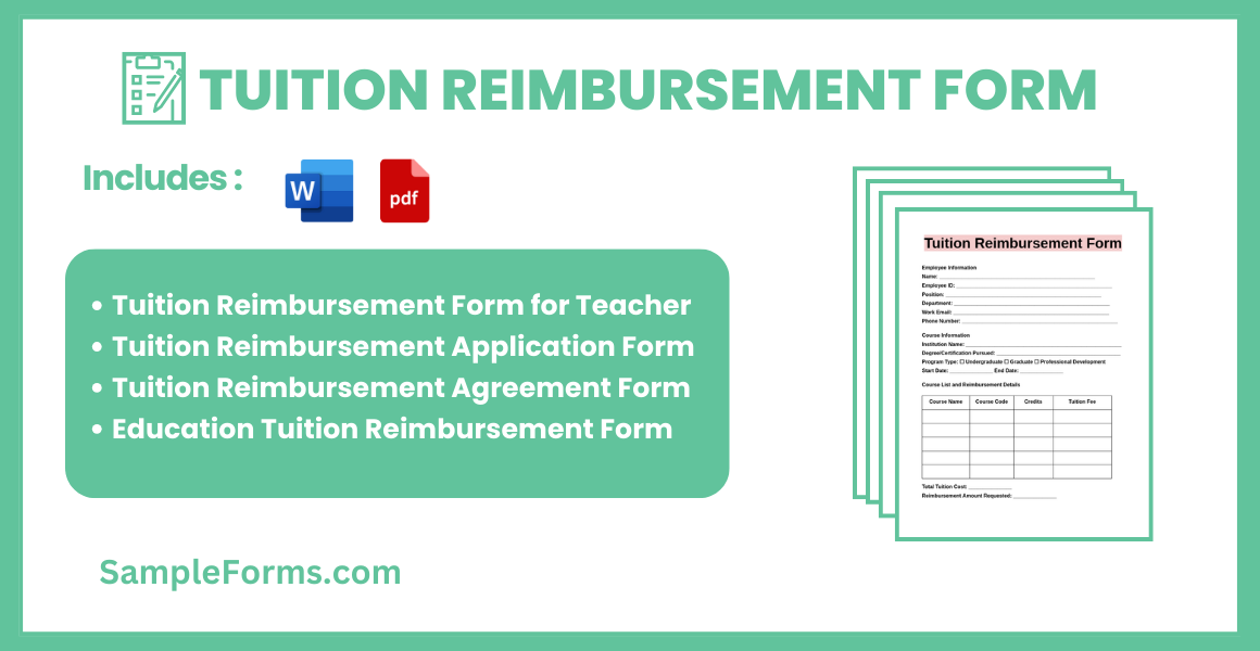 FREE 13+ Tuition Reimbursement Form Samples, PDF, MS Word, Google Docs ...