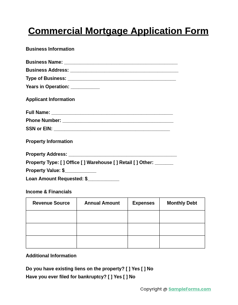 FREE 13+ Mortgage Application Form Samples, PDF, MS Word, Google Docs