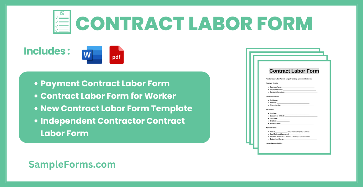 FREE 8+ Contract Labor Form Samples, PDF, MS Word, Google Docs