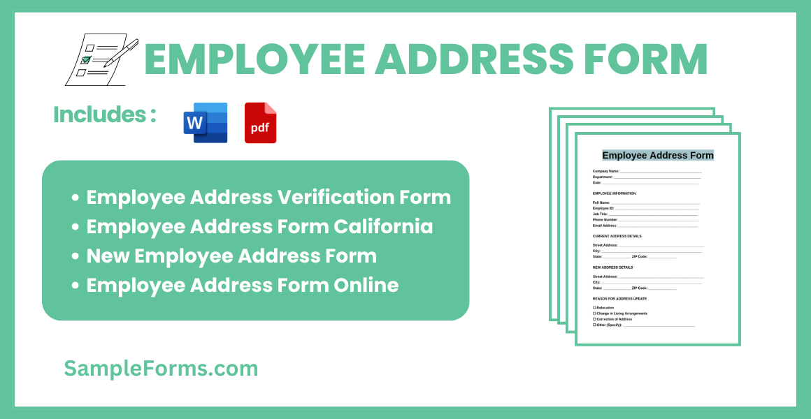 FREE 11+ Employee Address Form Samples, PDF, MS Word, Google Docs