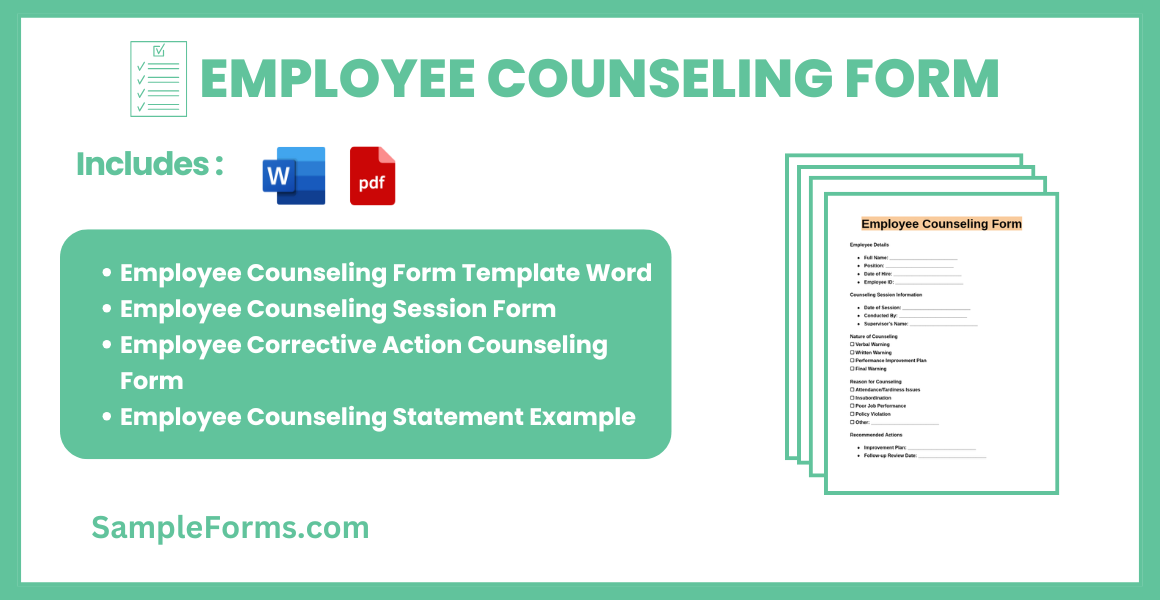 FREE 12+ Employee Counseling Form Samples, PDF, MS Word, Google Docs