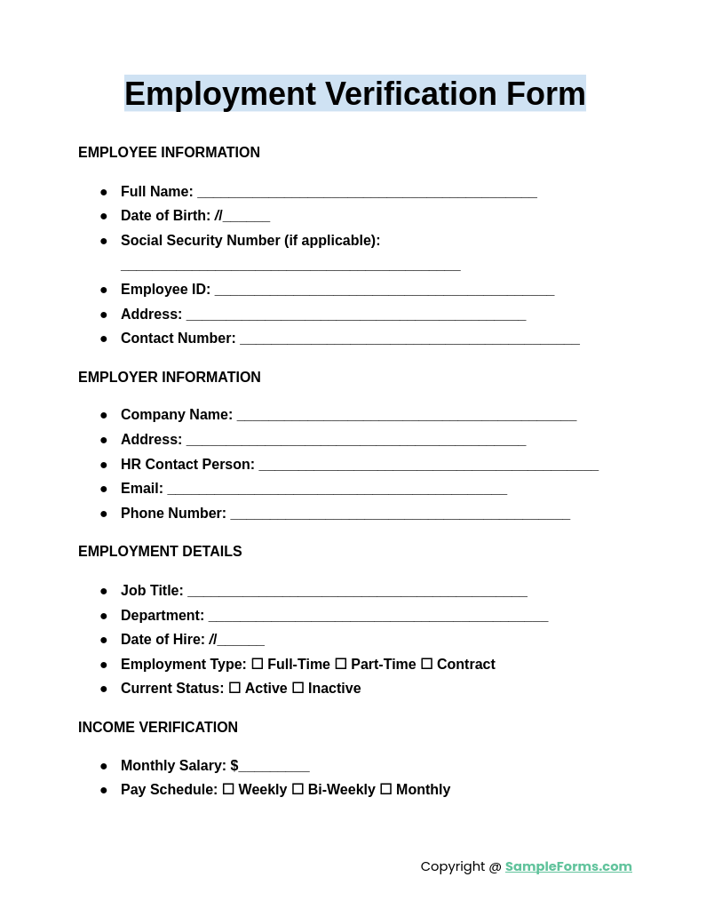 FREE 40+ Verification Form Samples, PDF, MS Word, Google Docs