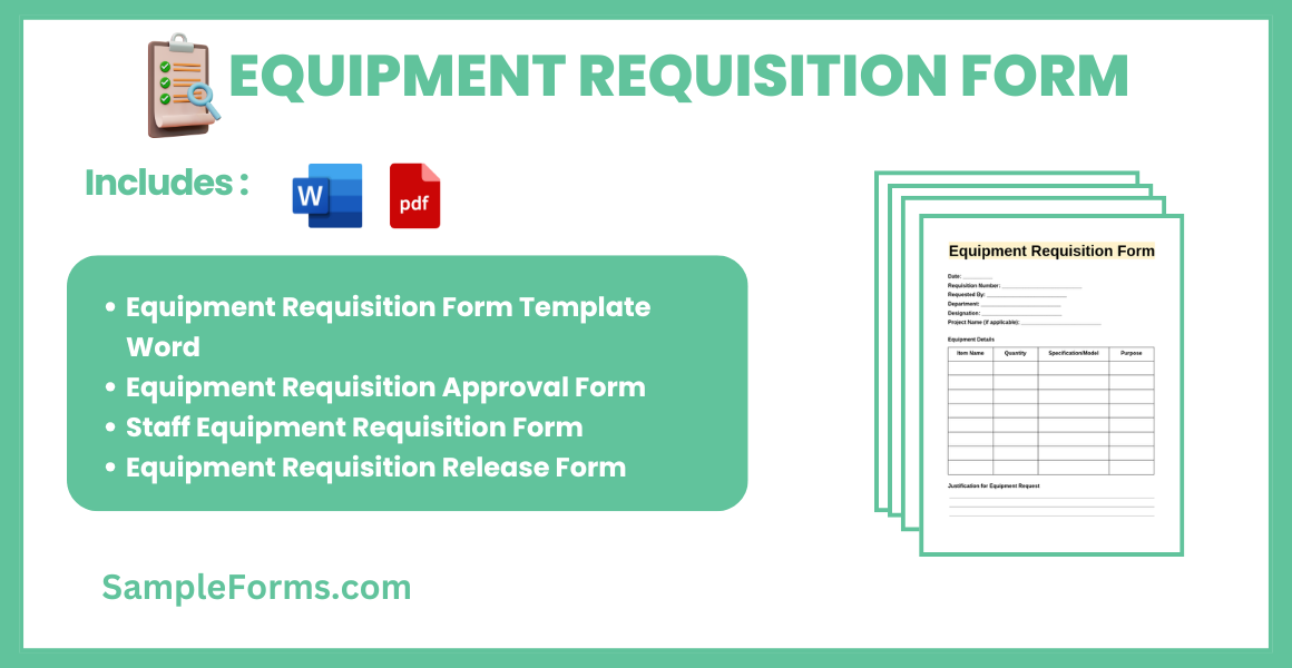FREE 13+ Equipment Requisition Form Samples, PDF, MS Word, Google Docs ...