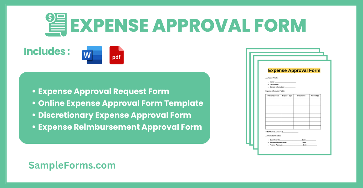 FREE 14+ Expense Approval Form Samples, PDF, MS Word, Google Docs