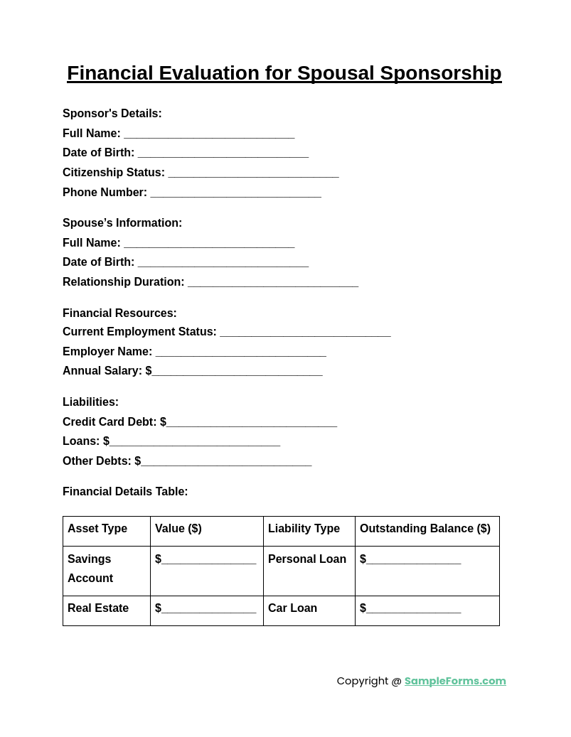 FREE 13+ Financial Evaluation Form Samples, PDF, MS Word, Google Docs ...