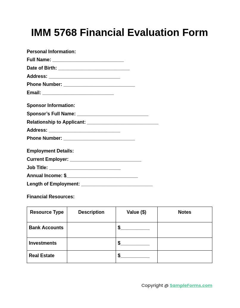 FREE 13+ Financial Evaluation Form Samples, PDF, MS Word, Google Docs ...