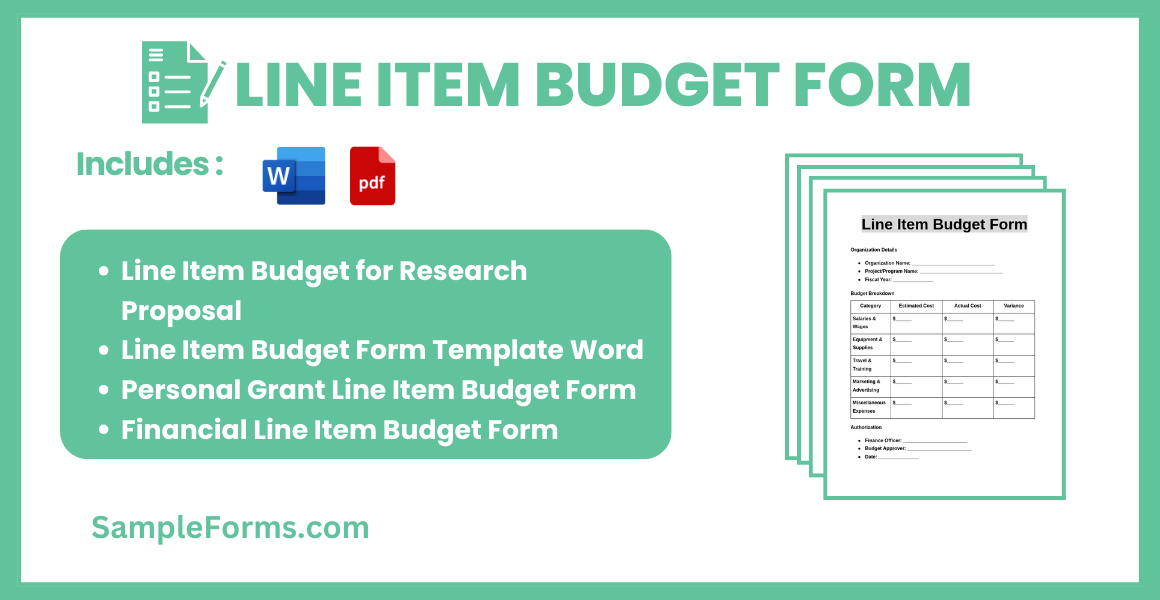 FREE 12+ Line Item Budget Form Samples, PDF, MS Word, Google Docs, Excel