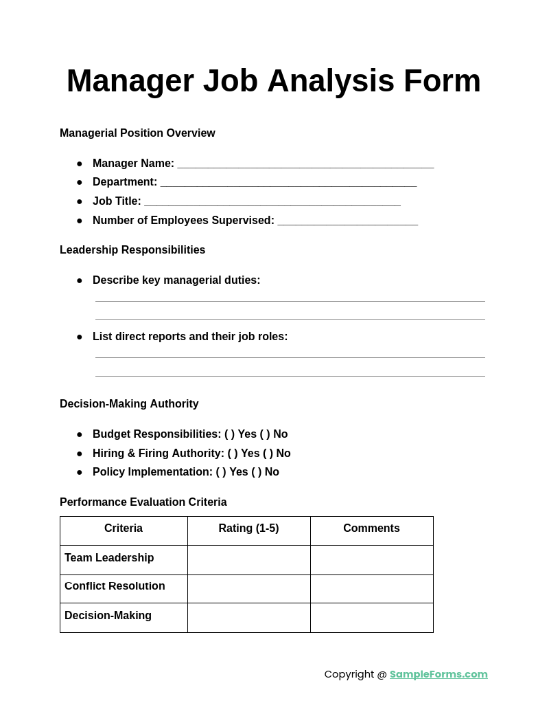 FREE 9+ Job Analysis Form Samples, PDF, MS Word, Google Docs, Excel