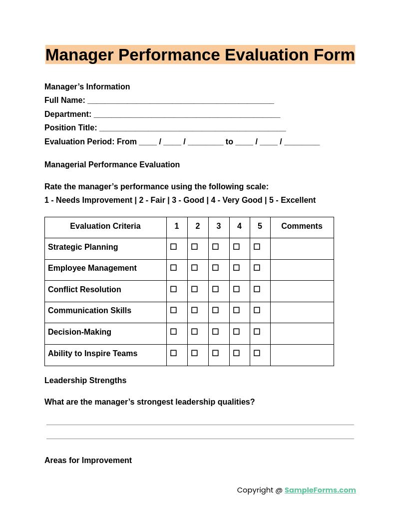 FREE 15+ Performance Evaluation Form Samples, PDF, MS Word, Google Docs ...